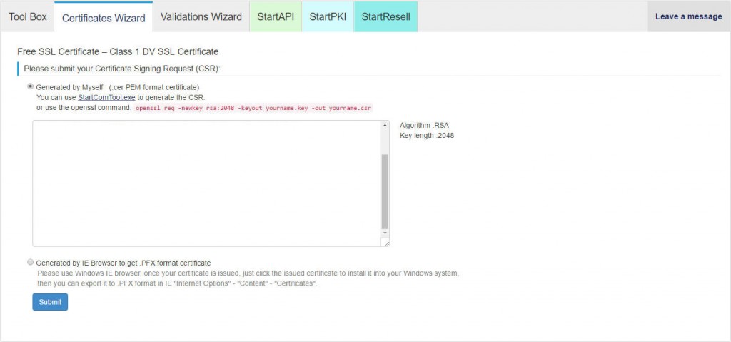 Получение бесплатного SSL сертификата от StartCom | Блог IT-специалиста